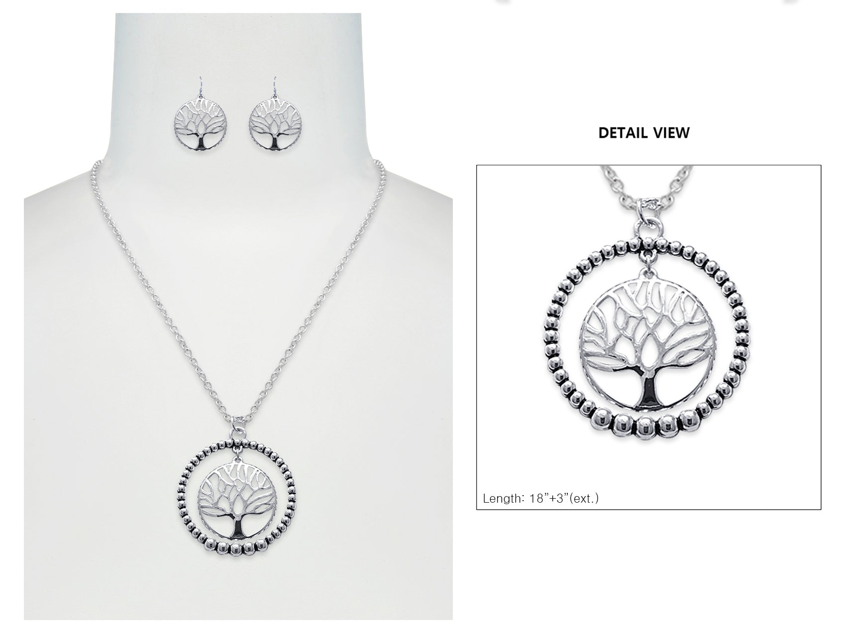 TWO PIECE TREE OF LIFE NECKLACE AND EARRING SET – Timeless Irish Treasures
