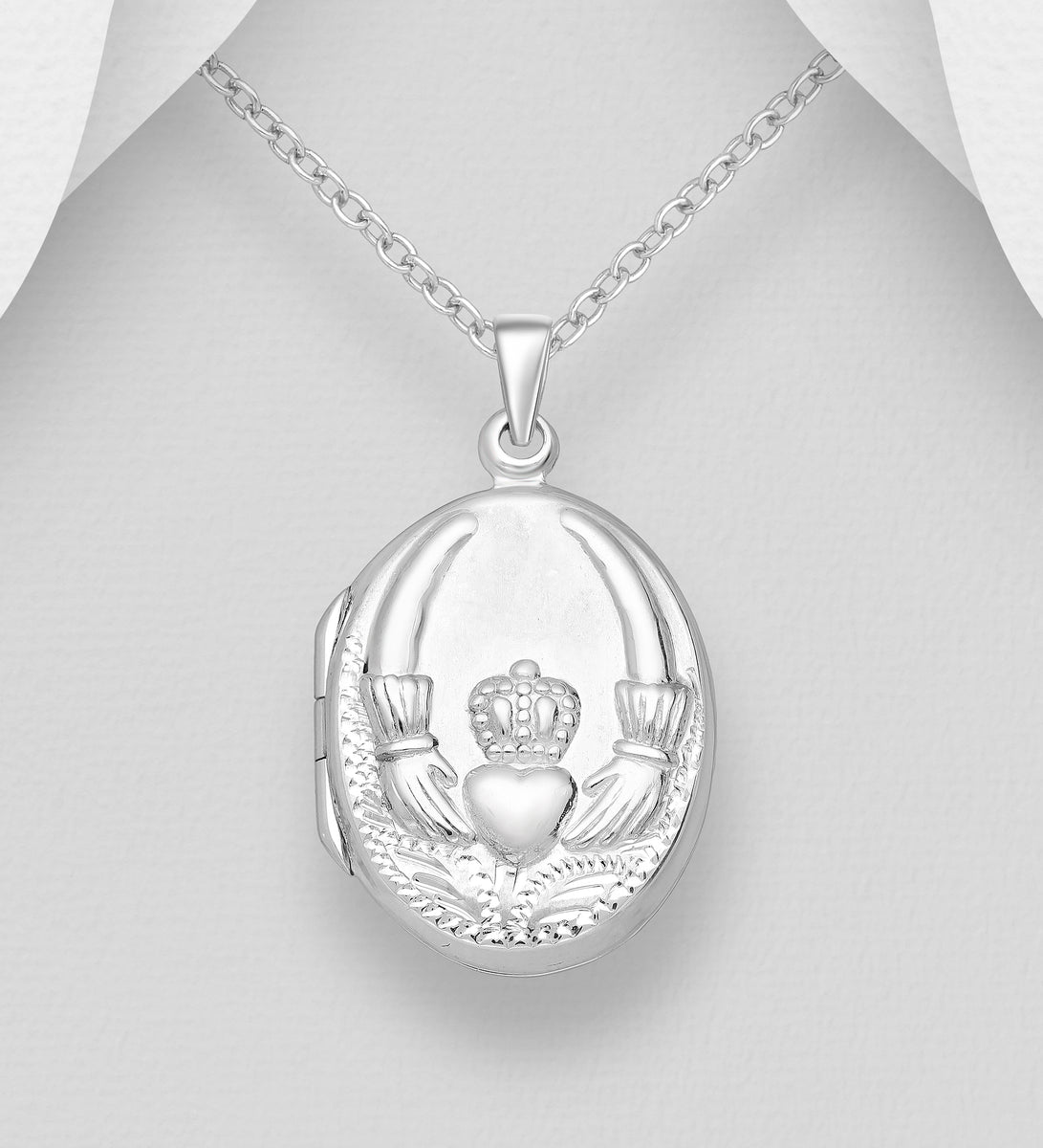 STERLING SILVER CLADDAGH LOCKET – Timeless Irish Treasures