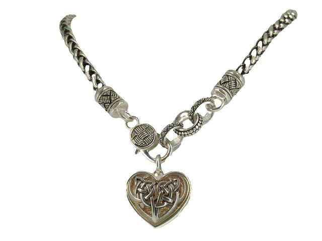 TWO TONE CELTIC HEART NECKLACE – Timeless Irish Treasures